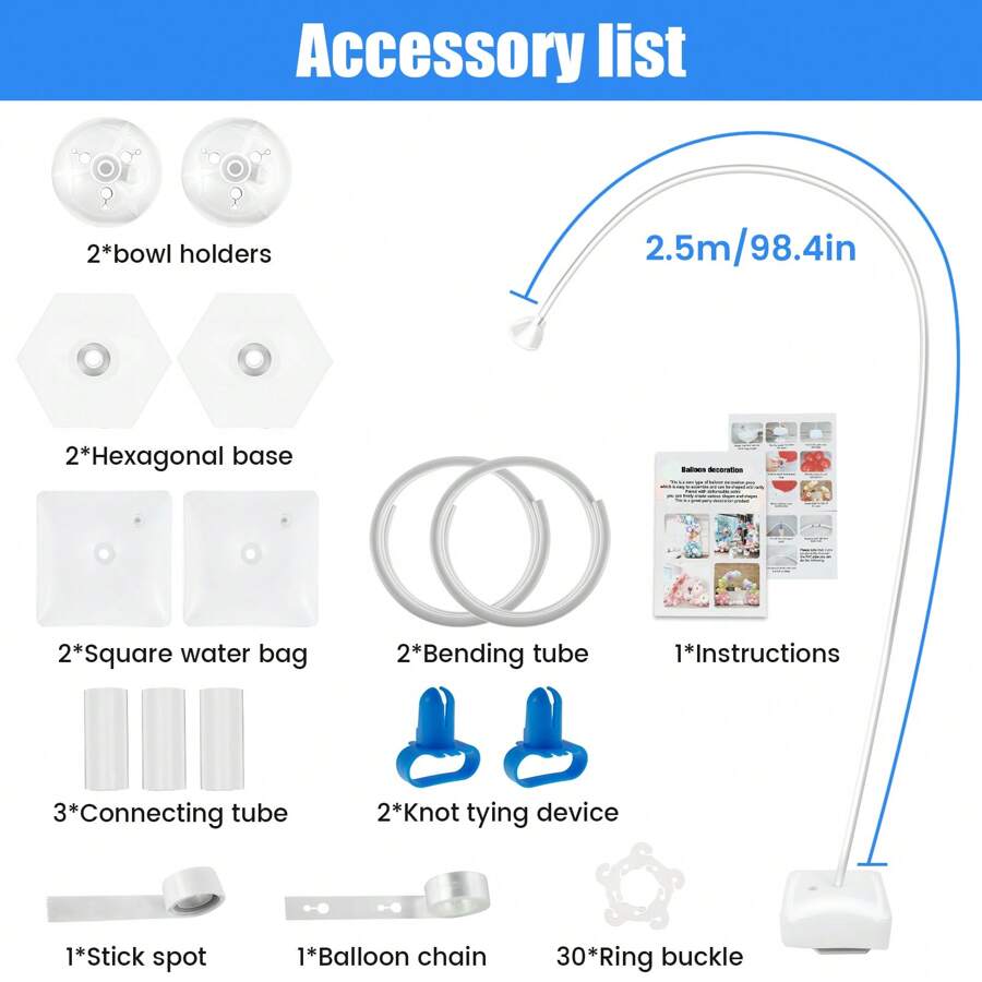 Balloon Column Stand Kit Reusable Balloon Arch Kit Bendable Balloon ...