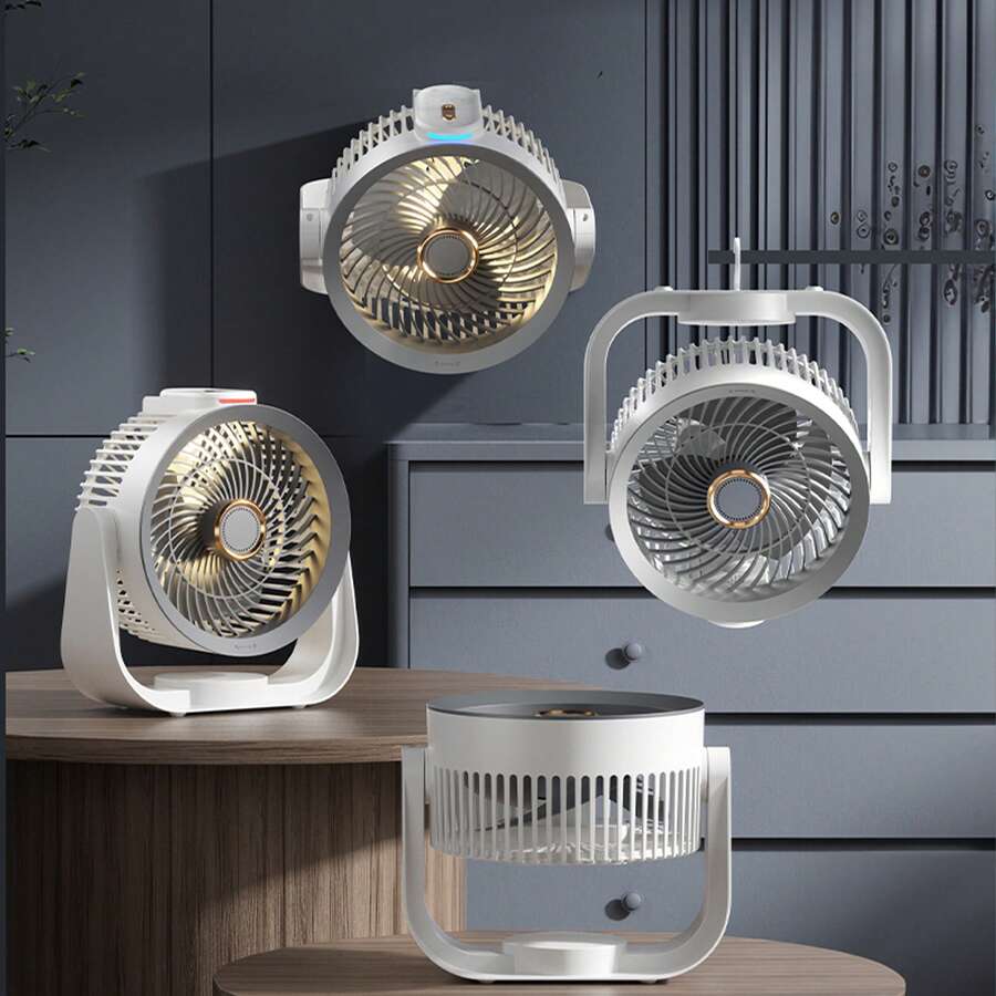 One Rechargeable Desktop Circulating Fan With 4 Adjustable Wind Speed ...