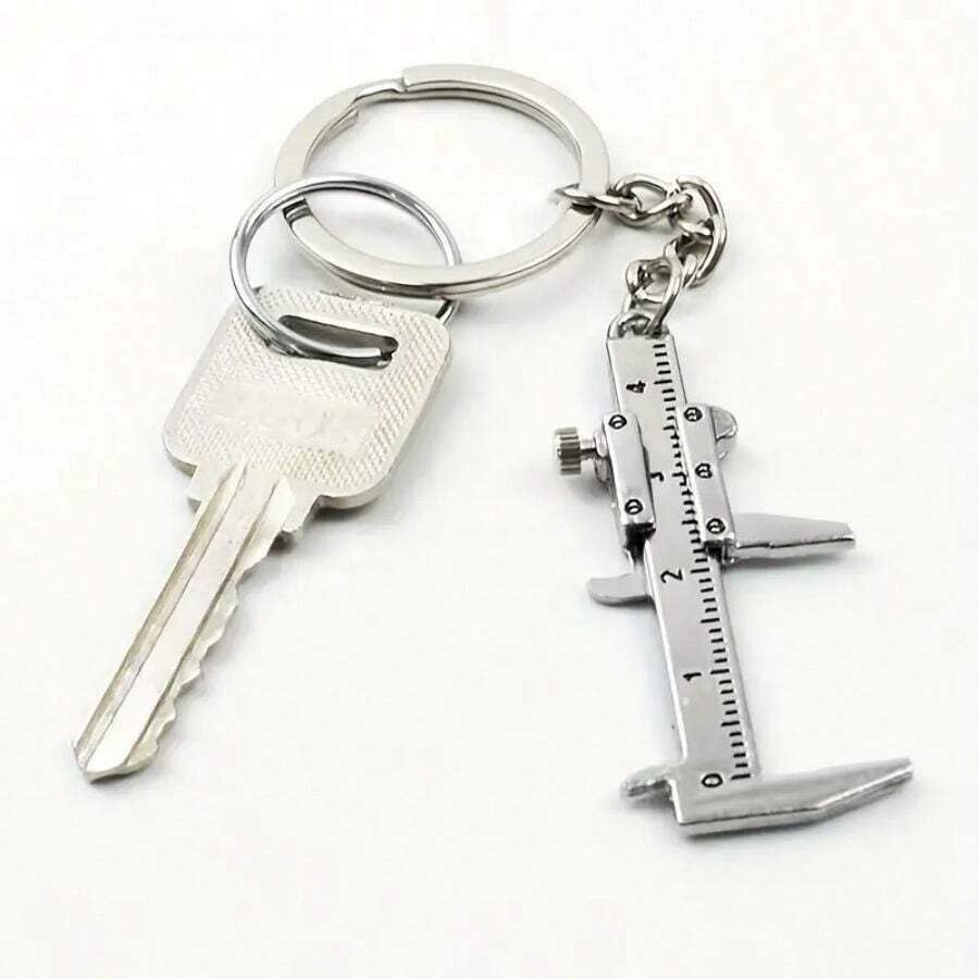 1 Pc Mini Vernier Caliper Keychain - Portable Zinc Alloy Measuring Tool ...