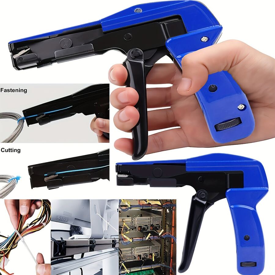 Nylon Cable Tie Tool Gun, Automatic Tensioning & Cutting Features ...