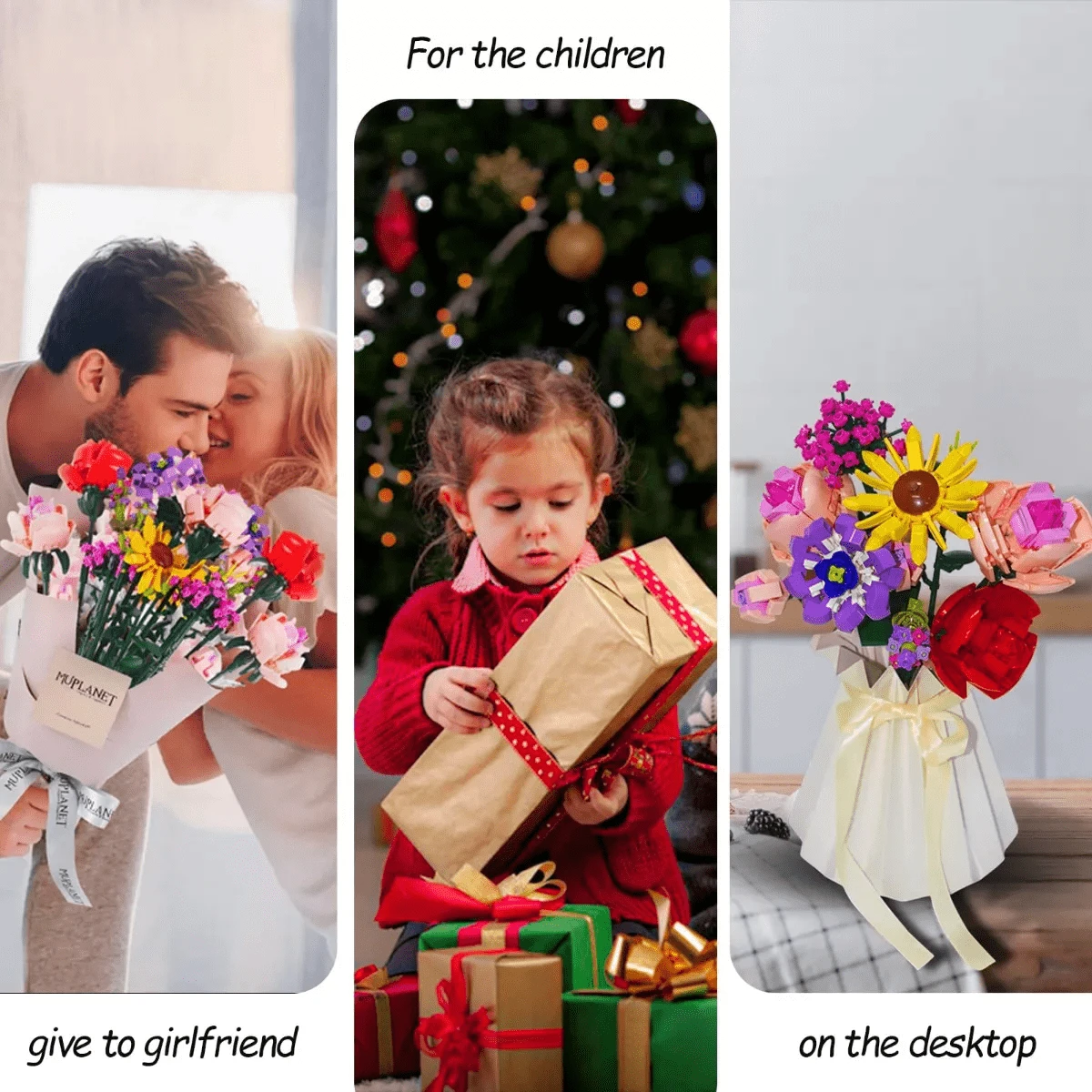 8 Types Of 11 Flower Bouquets--DIY Building Block Set Delivers Rich ...