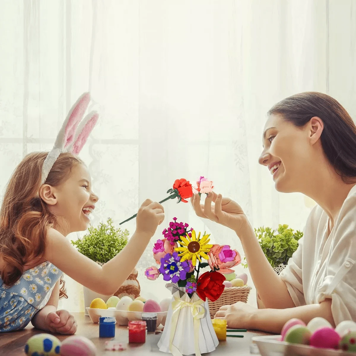 8 Types Of 11 Flower Bouquets--DIY Building Block Set Delivers Rich ...