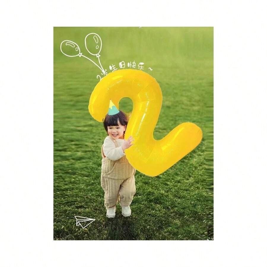 40 In Yellow Graffiti Number Balloons Helium Foil Mylar Balloon ...