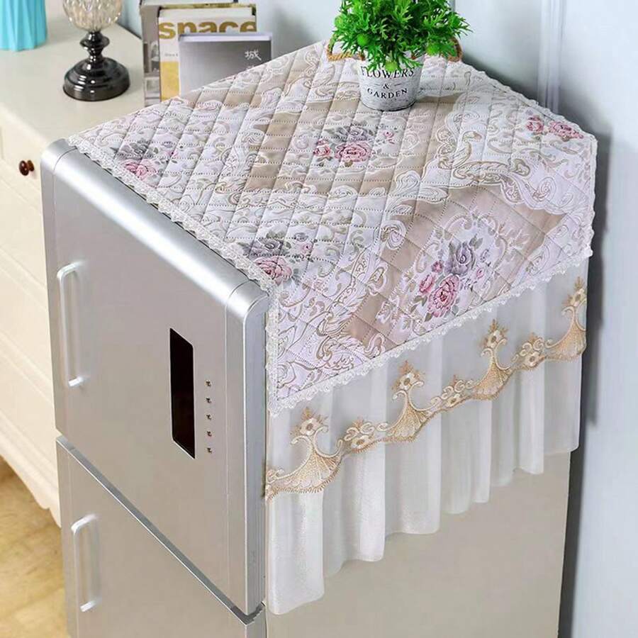 Universal Dust Cover For Refrigerator, Lace Cloth Cover For Single-Door ...