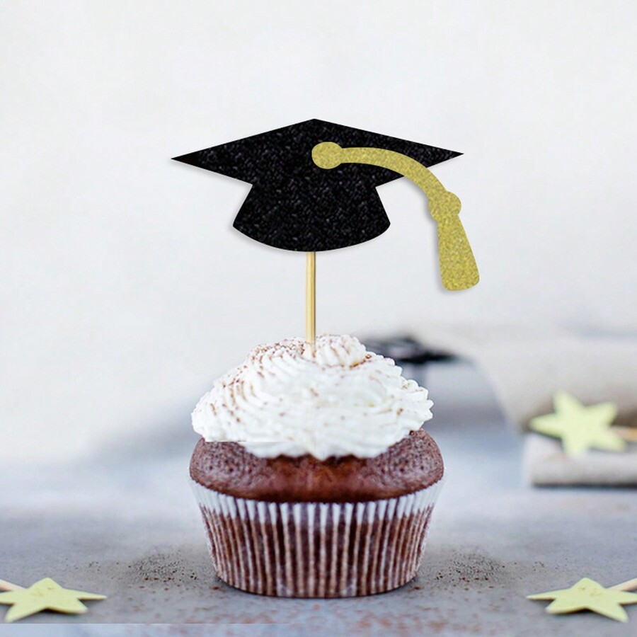 12pcs Class Of 2024 Graduation Theme Cake Toppers - Necktie ...