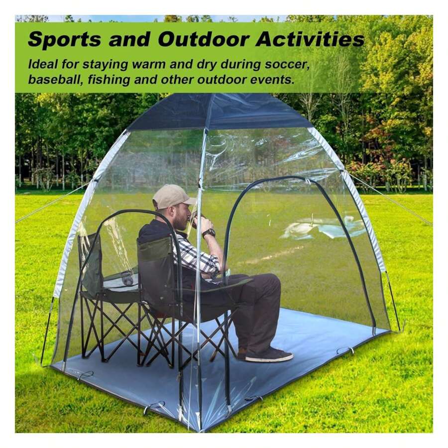 Sports Tent With Spare Rod And Top Cover, Weatherproof Tent Features 3 ...