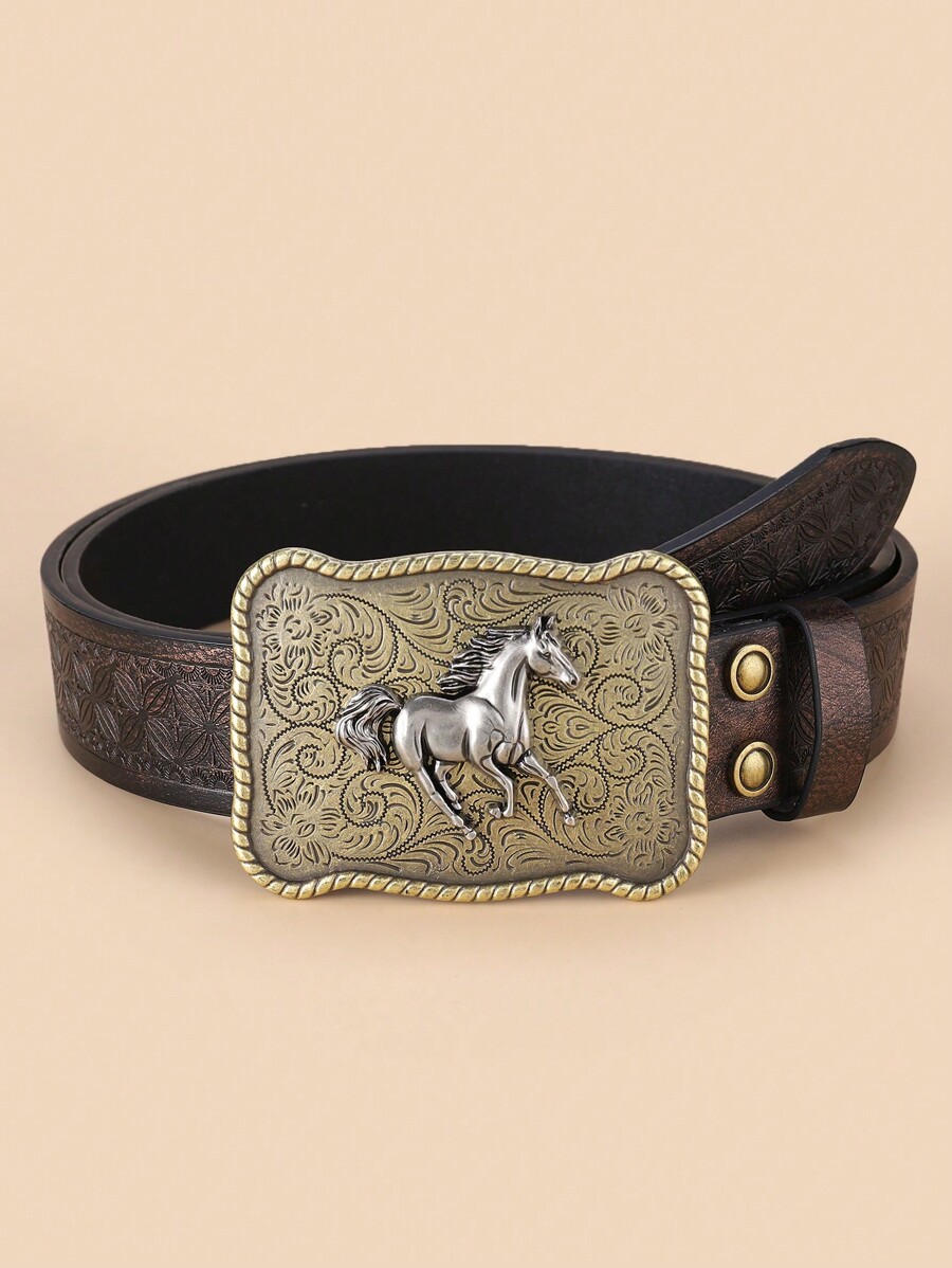 New Arrival Unisex Western Cowboy Style Belt With Personality Traits ...