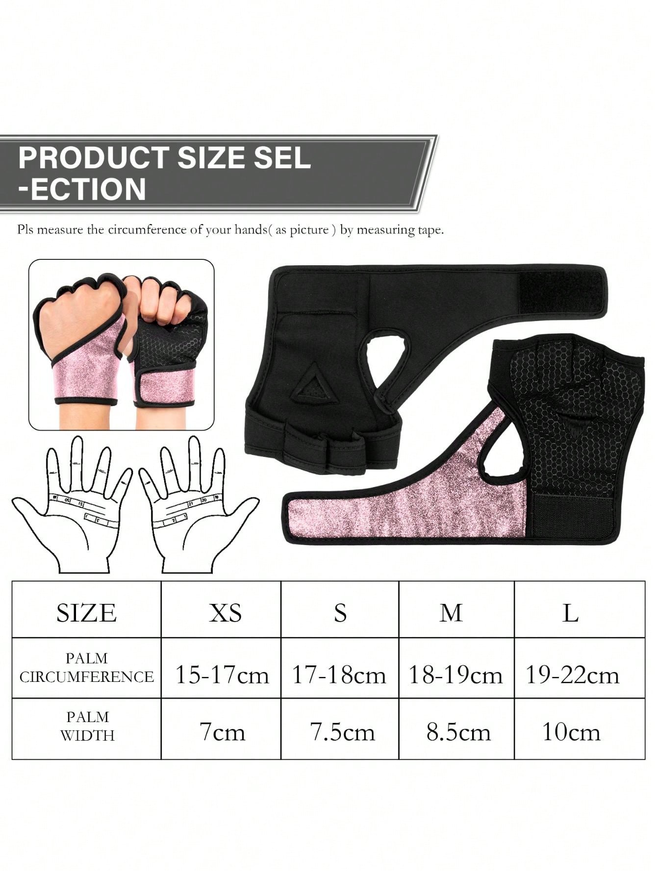 1 Pair New Ventilated Weight Lifting Workout Gloves With Built-In Wrist ...