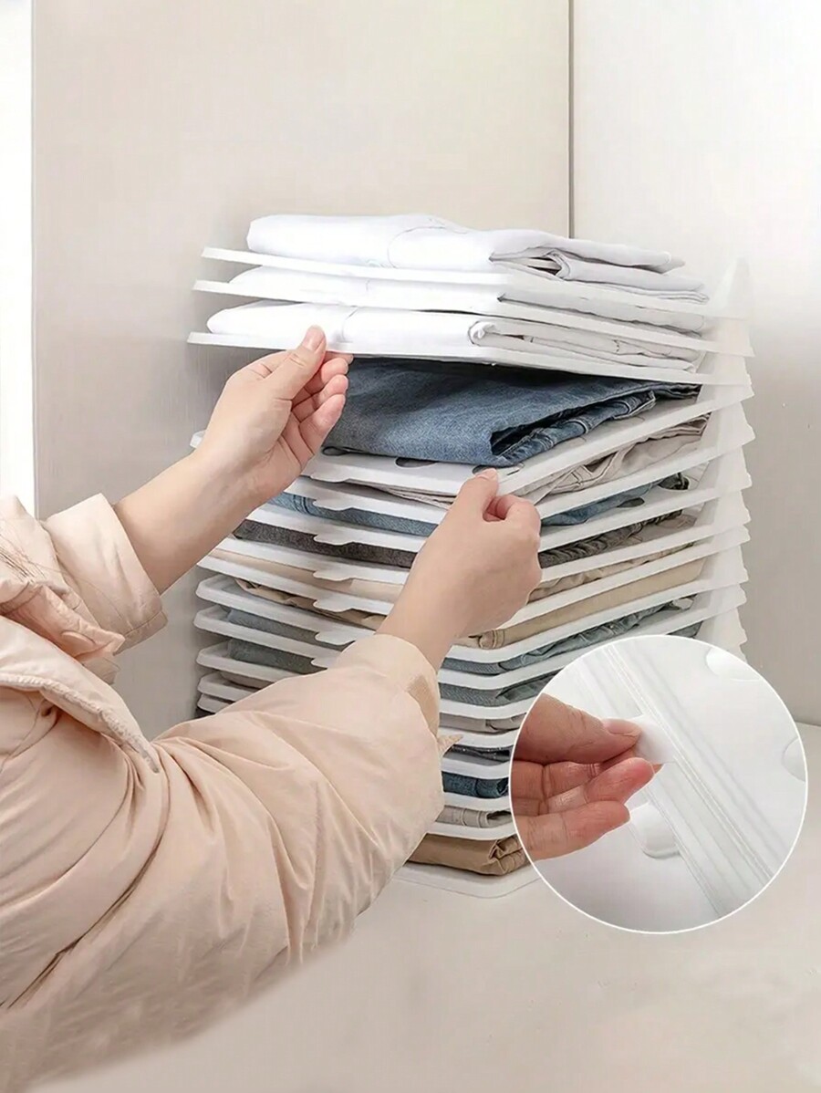 10 /5 /1PC Clothes Folding Board Closet Storage Folding Board Multi ...