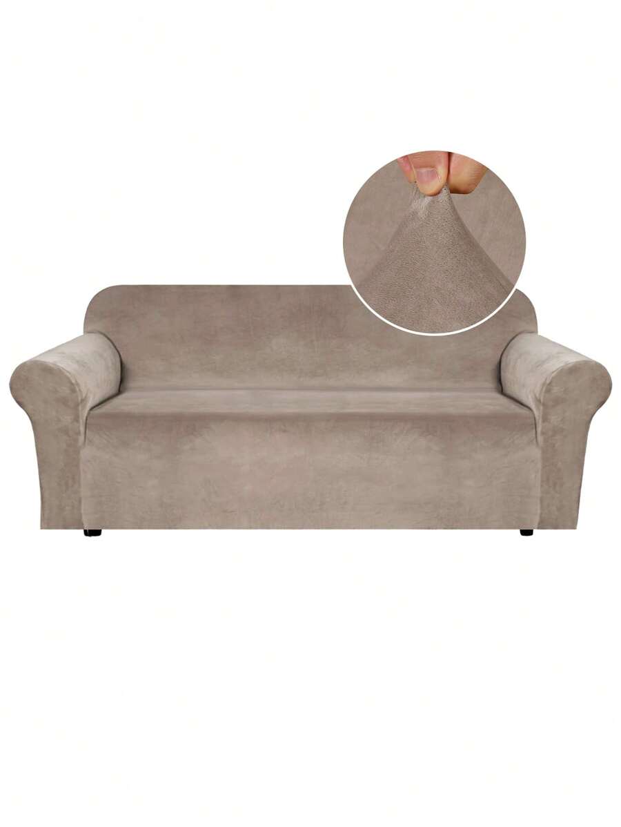 Plush Sofa Cover For Living Room Elastic Stretch Sofa Couch Slipcover ...