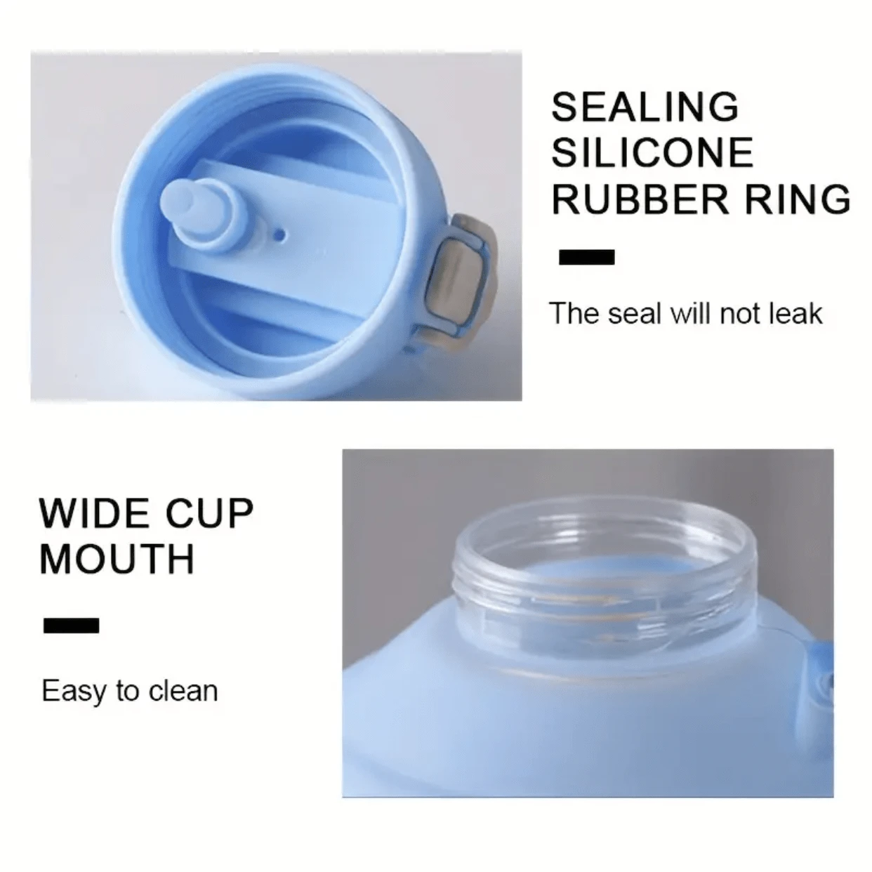 1 X 1500 Ml Leak-Proof Graduated Water Bottle With Time Stamp And ...