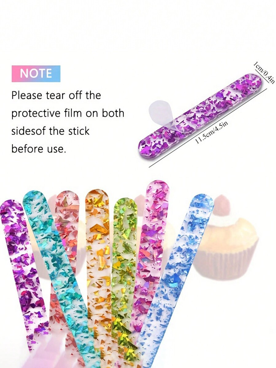Reusable Colorful Acrylic Popsicle Sticks, Cake Sicle Sticks, Ice Cream ...