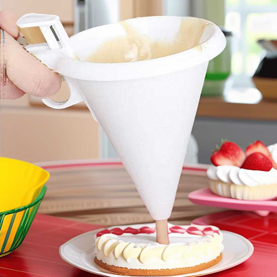 2pcs Handheld Cream Dispenser Funnel For Cakes, Chocolate And Batter ...