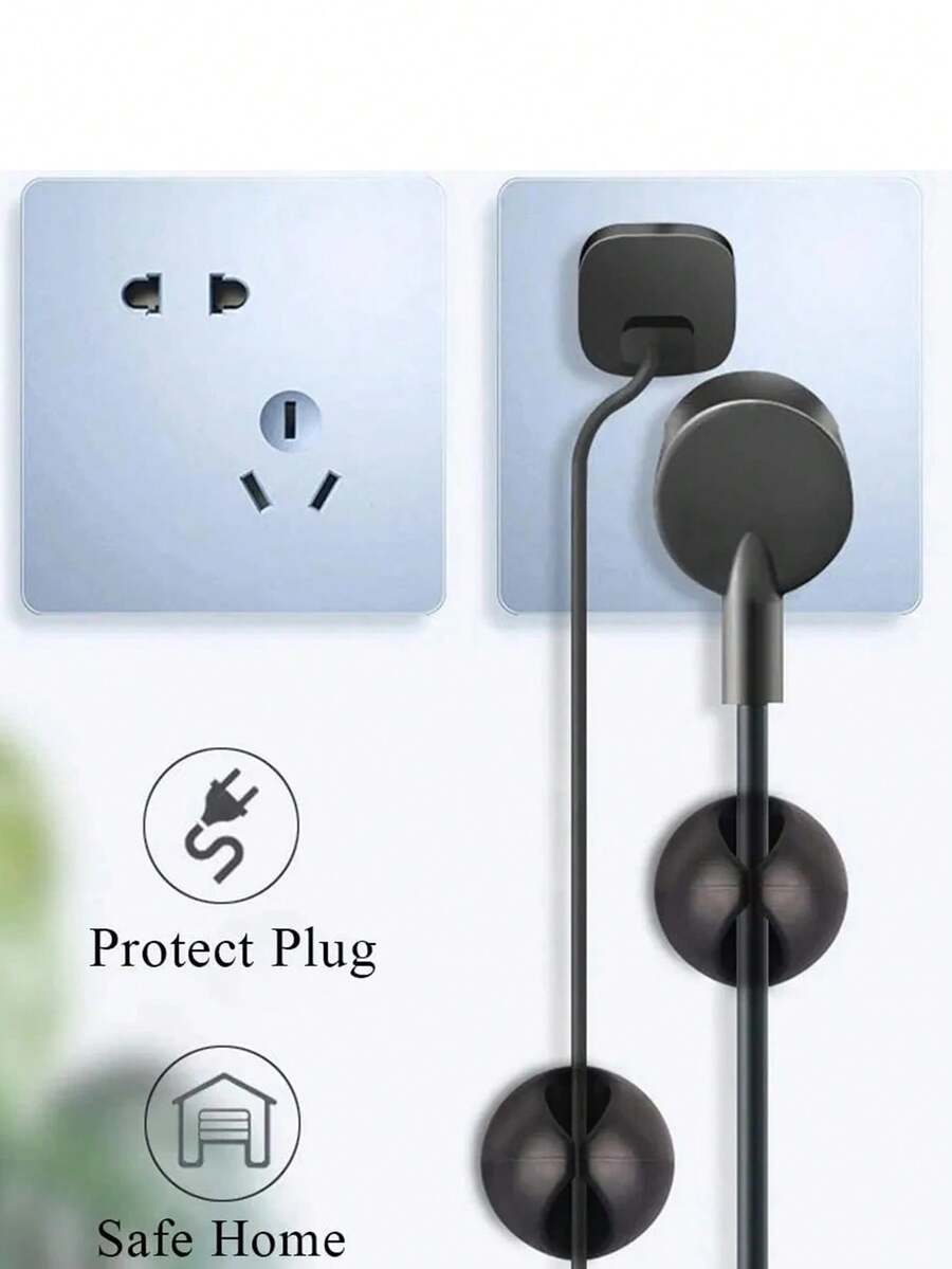 20pcs Black Desktop Cable Organizer, Single Channel Cable Management ...