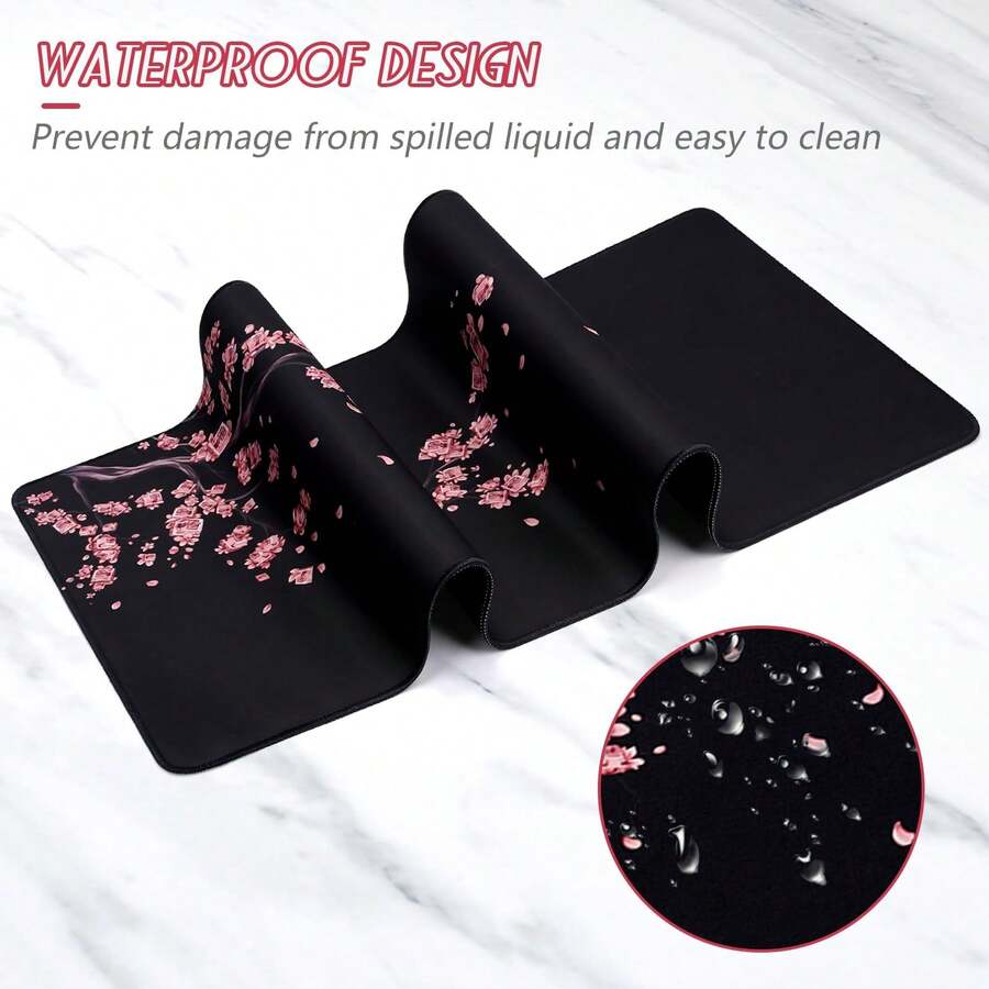 1pc Large Mouse Pad Black Sakura Gaming Mouse Pad, Available In 5 Sizes ...