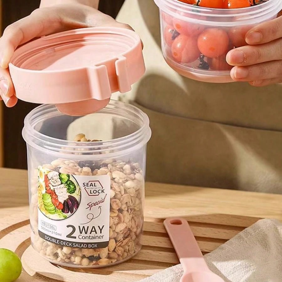 1 stuk Salade beker Met Vork , Plastiek Gezond Salade Container , Beker ...