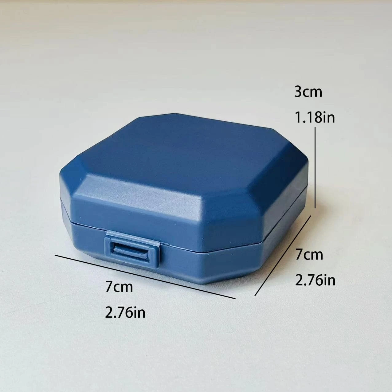 1pc 6-Compartment Portable Abs Material Dark Blue Pill Organizer ...