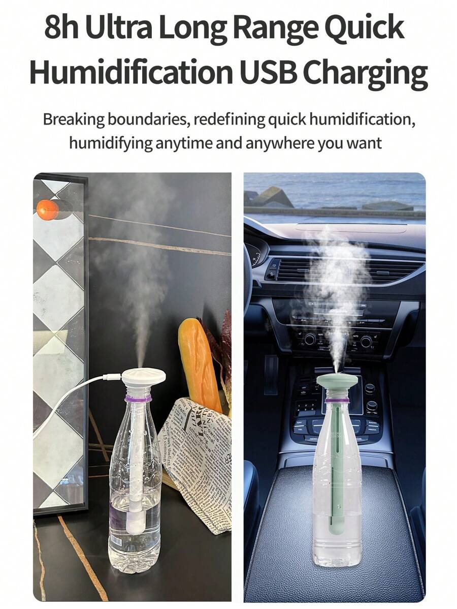 1pc Usb-Powered Ultrasonic Vaporizer Humidifier With Innovative ...