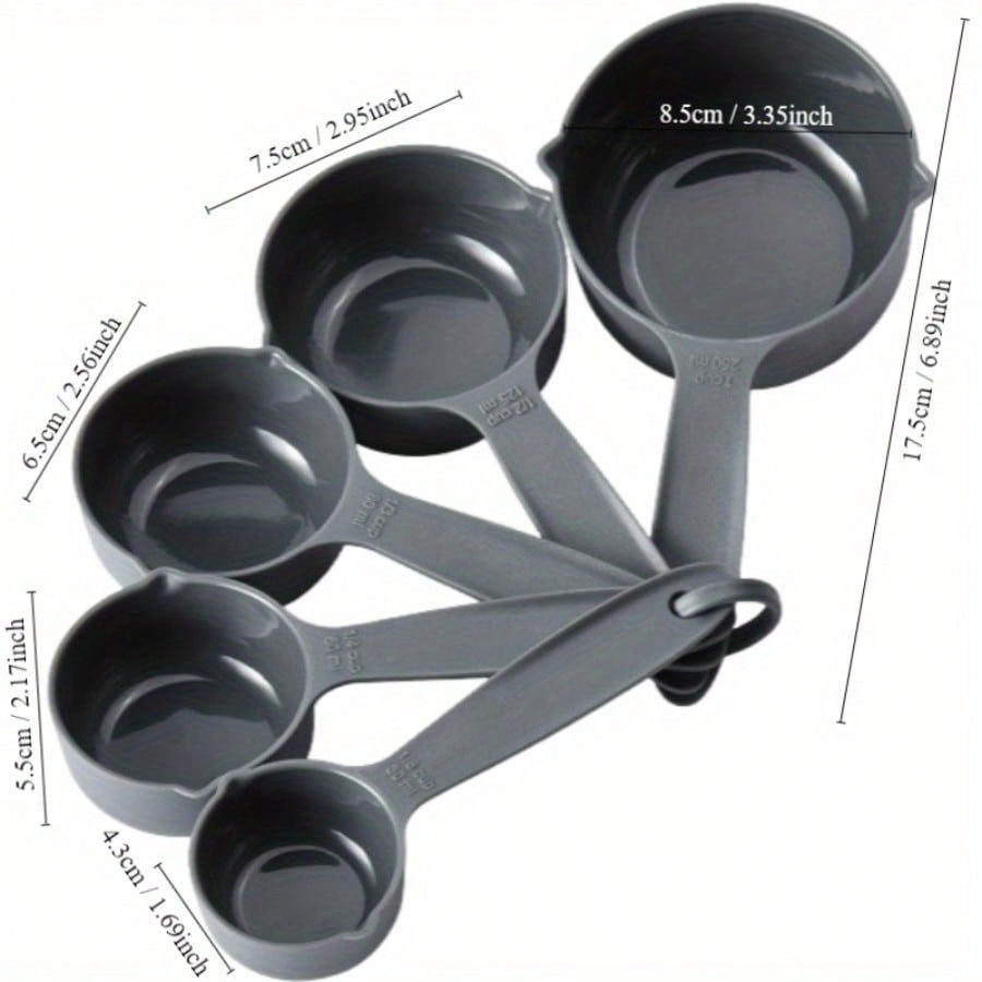 10-Piece Set Of Plastic Measuring Spoons And Measuring Cups, Flour ...