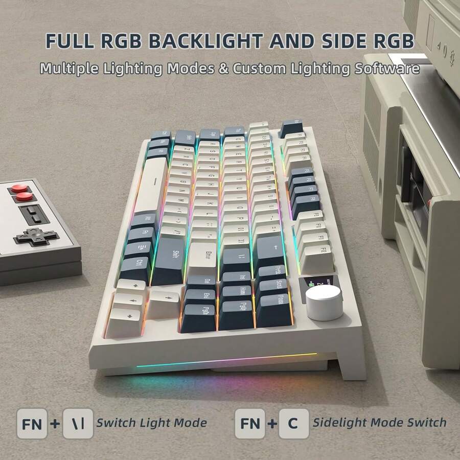 ATTACK SHARK RK86 Wireless Mechanical Keyboard Apex Pro TKL 75%, 2.4G ...