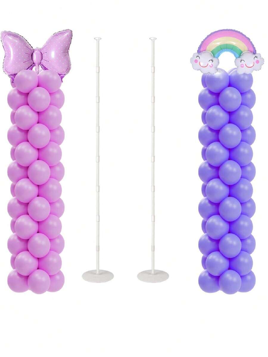 Balloon Column Stand Kit Set Of 2, 3.9ft Height Adjustable Balloon Arch ...