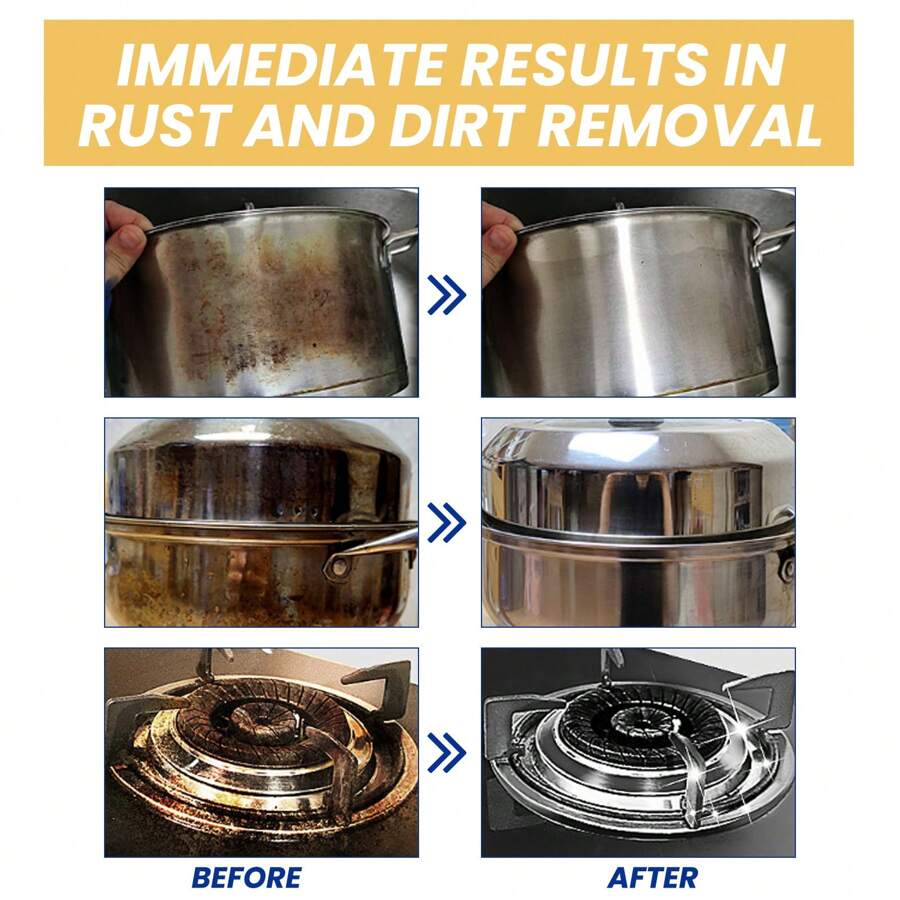 1/2/4pcs 100G Small Pack Powerful Stainless Steel Cleaning Paste With ...