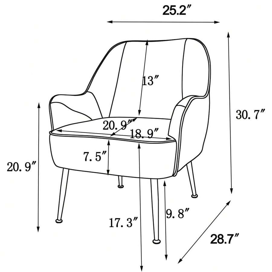 LUCKHAO Accent Chair Set Of 2,Teddy Furry Modern Comfy Upholstered ...