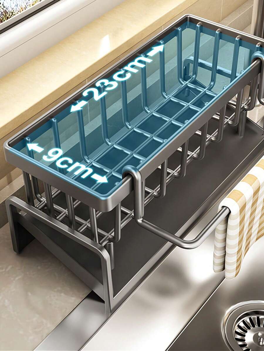 Kitchen Organizer Rack, Drain Rack, Sponge Holder, Detergent Holder ...