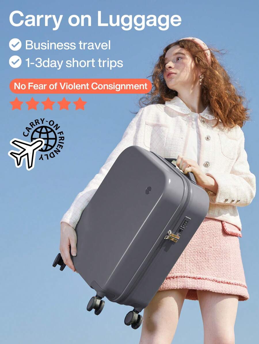 Mixi 20 Inch Carry On Luggage Lightweight Boarding Suitcase With Spinner Wheels PC Travel ...