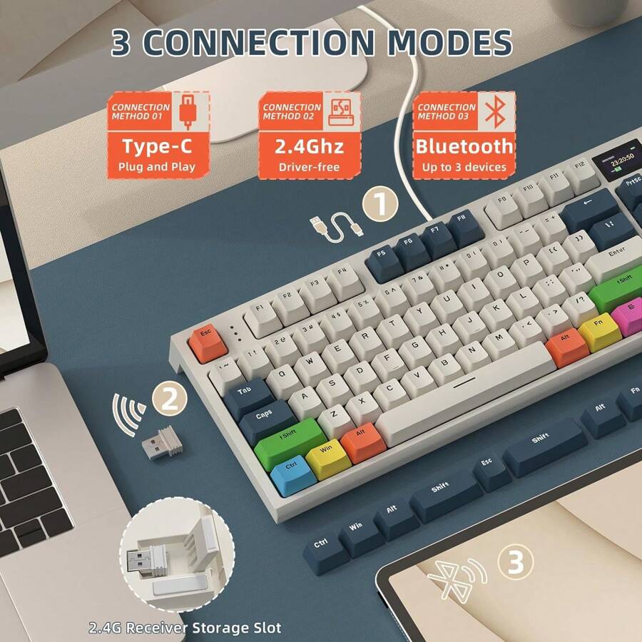 ATTACK SHARK RK86 Wireless Mechanical Keyboard Apex Pro TKL 75%, 2.4G ...