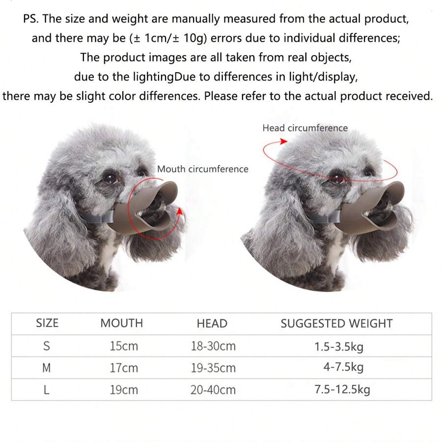 Silicone Dog Muzzle Comfortable Soft Anti-Bite Pet Duckbill Muzzle ...