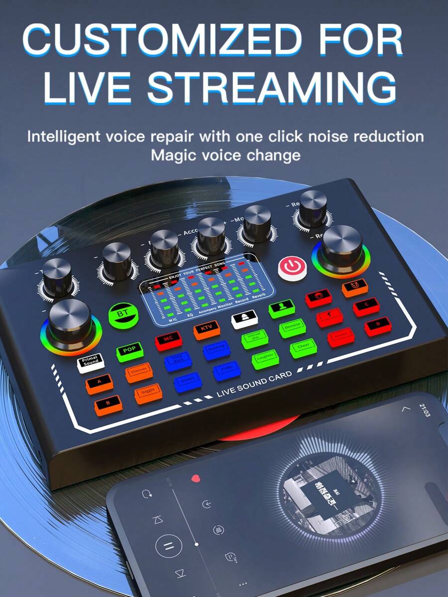 F009 Sound Card Live Broadcast Equipment Set, Influencer Singing ...
