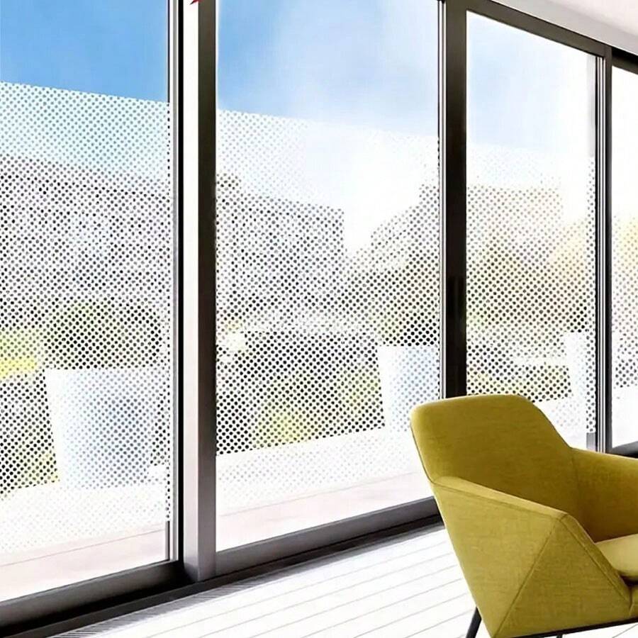 1 Roll Stained Glass Window Privacy Film - Non-Adhesive, UV Sun ...