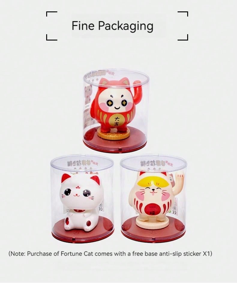 Solar Powered Lucky Cat Statue With Auto Nodding Head When Meet ...