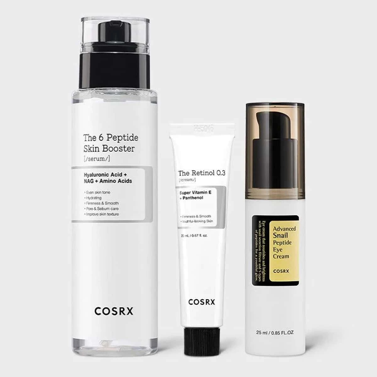 COSRX Wrinkle Care SET The 6 Peptide Skin Booster Serum + The Retinol 0 ...
