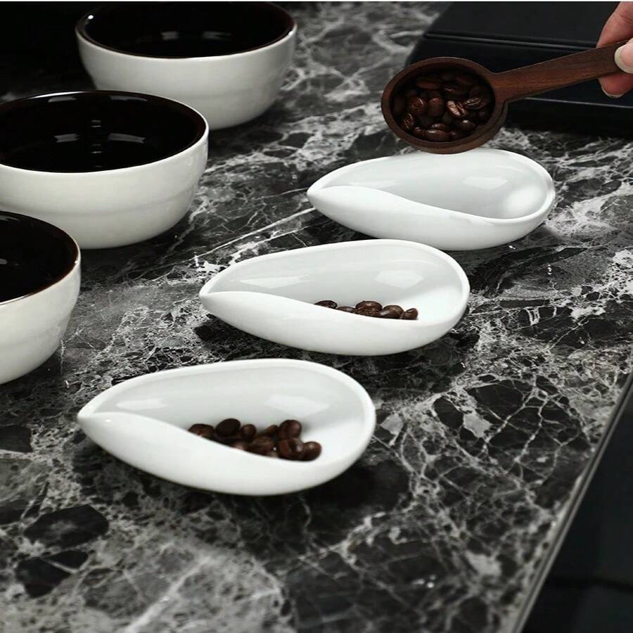 Coffee Bean Measuring Plate, Ceramic Cup And Sample Display Plate With Scale For Roasted And ...