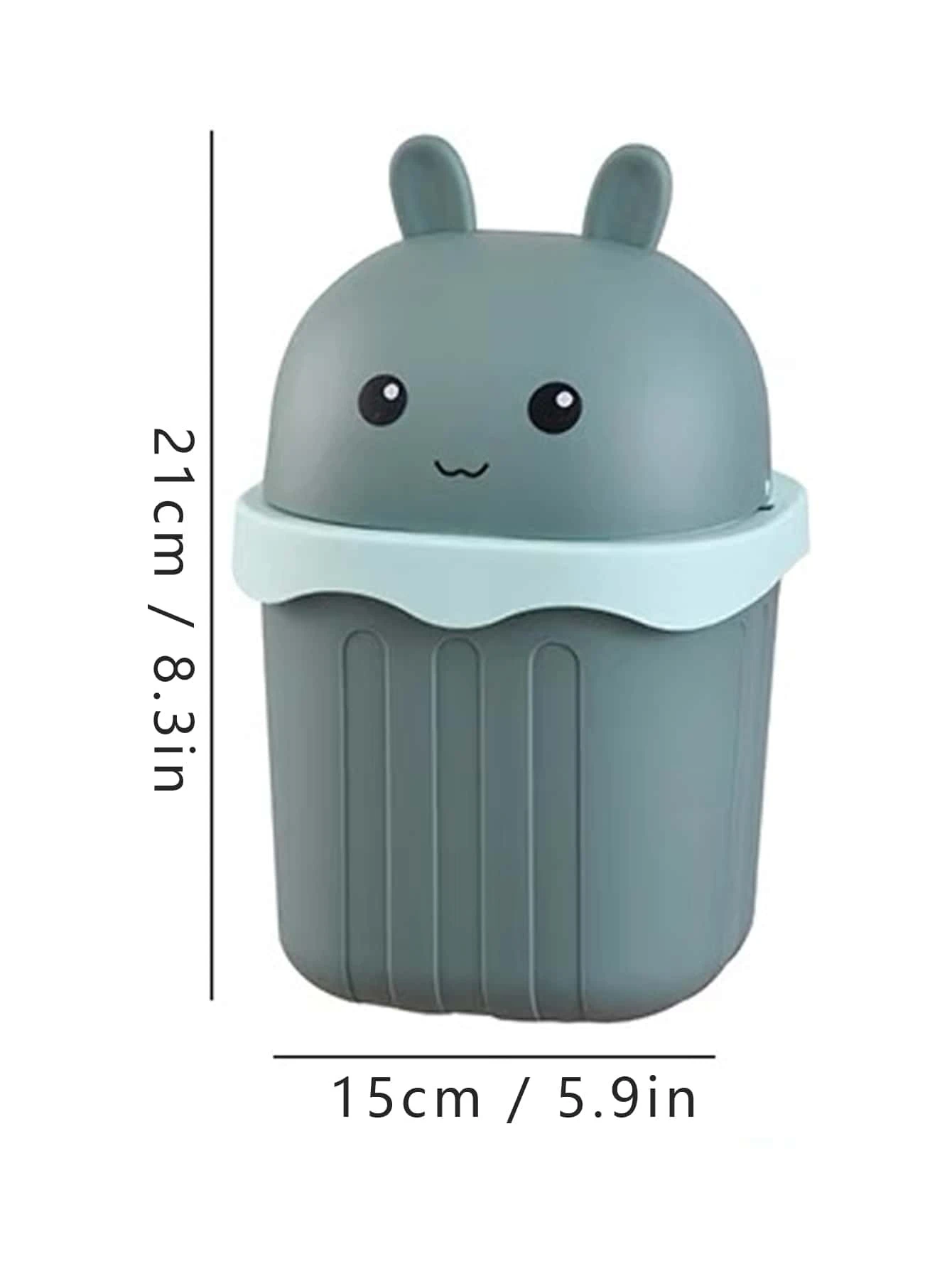 1pc 5.9*5.9*8.3in Desktop Mini Trash Can, Cute Small Household Garbage ...