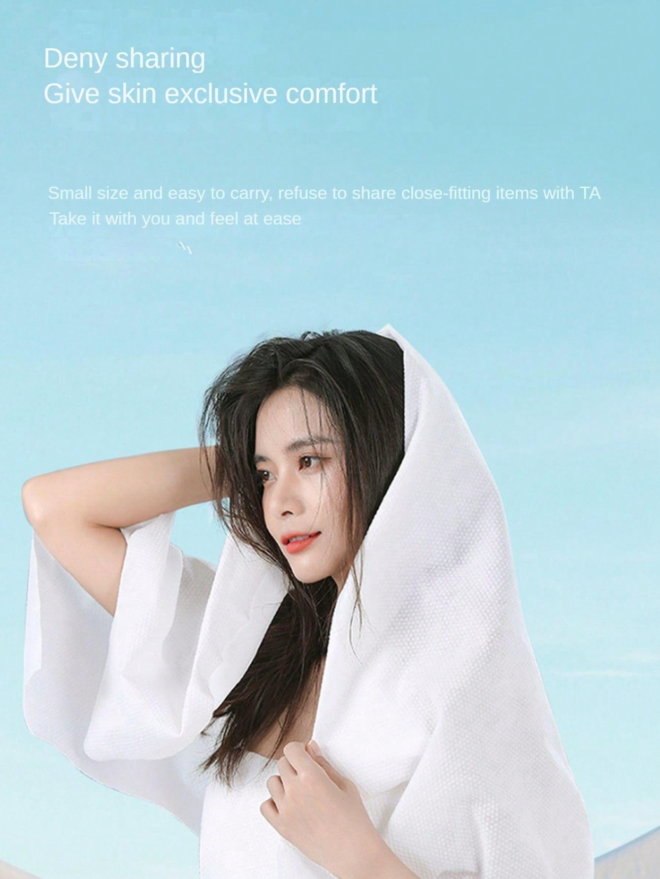 2pcs Green Packaged Disposable Compressed Bath Towels Thick Travel Portable Compressed Towels ...