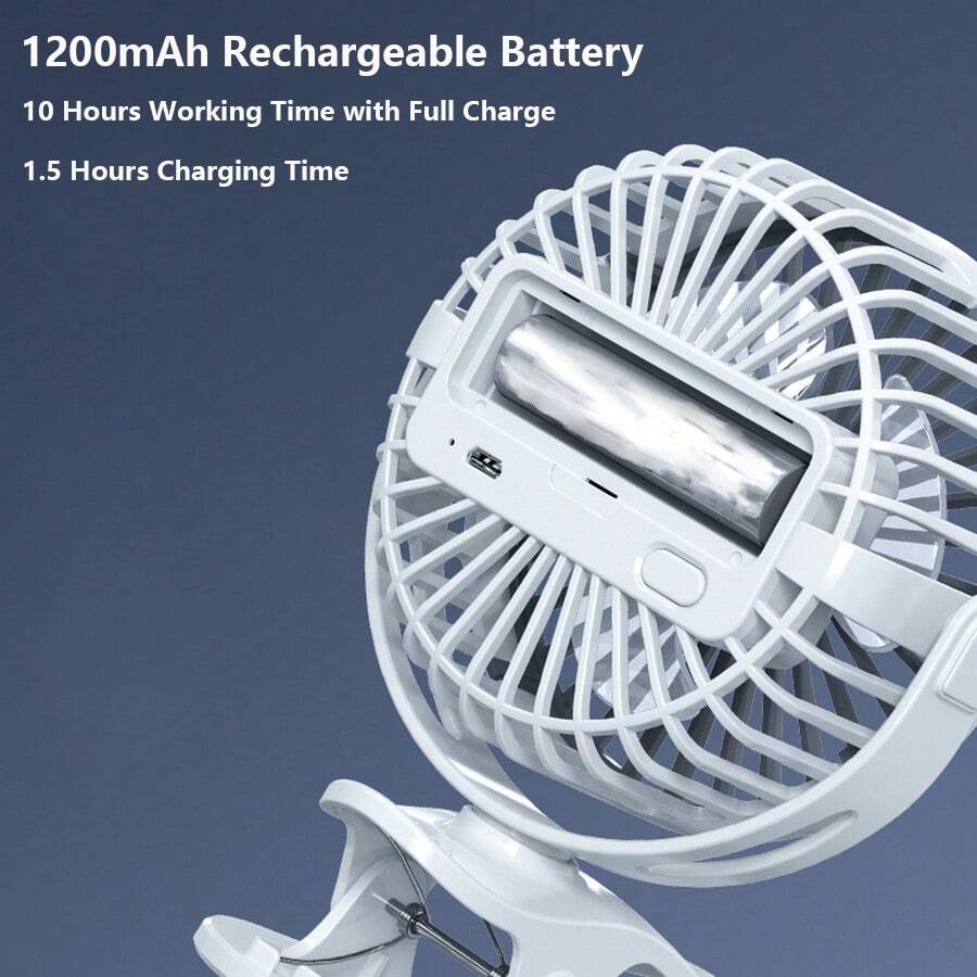 Portable Desk Fans,Clip Fans,Hanging Fans,3 In 1 Mini Fans,10 Hours Of ...