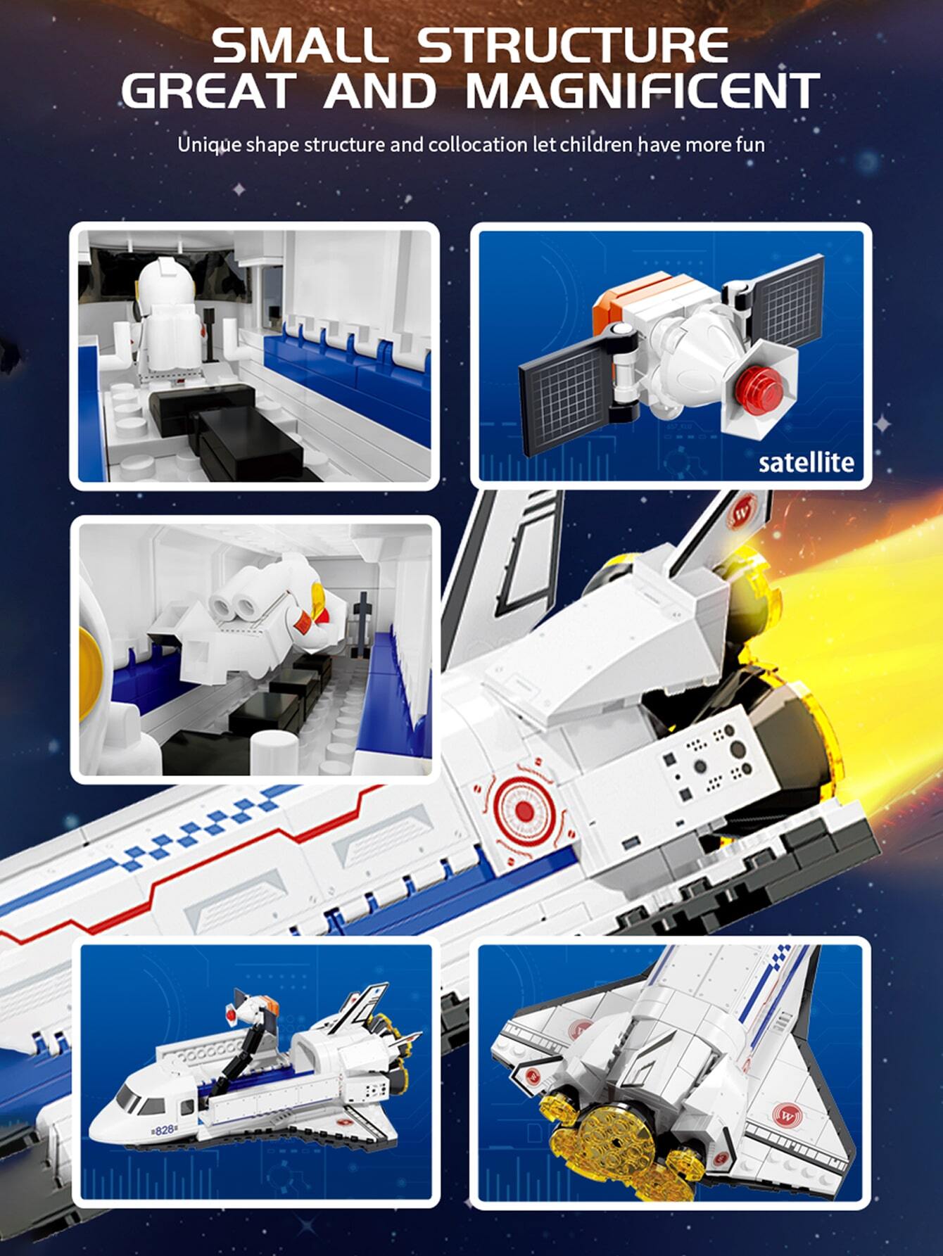 315pcs Spacecraft X-378 Space Shuttle Series Building Block Toy Set ...