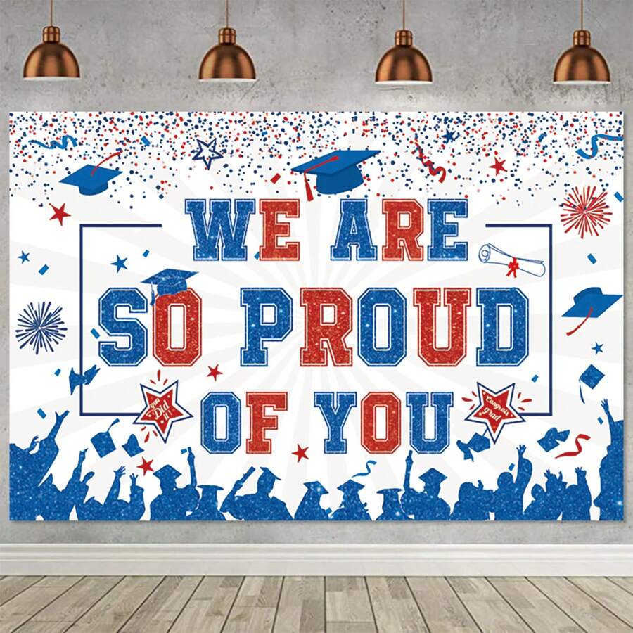 5*3 Feet 2024 Graduation Backdrop Various Styles Glitter Large ...