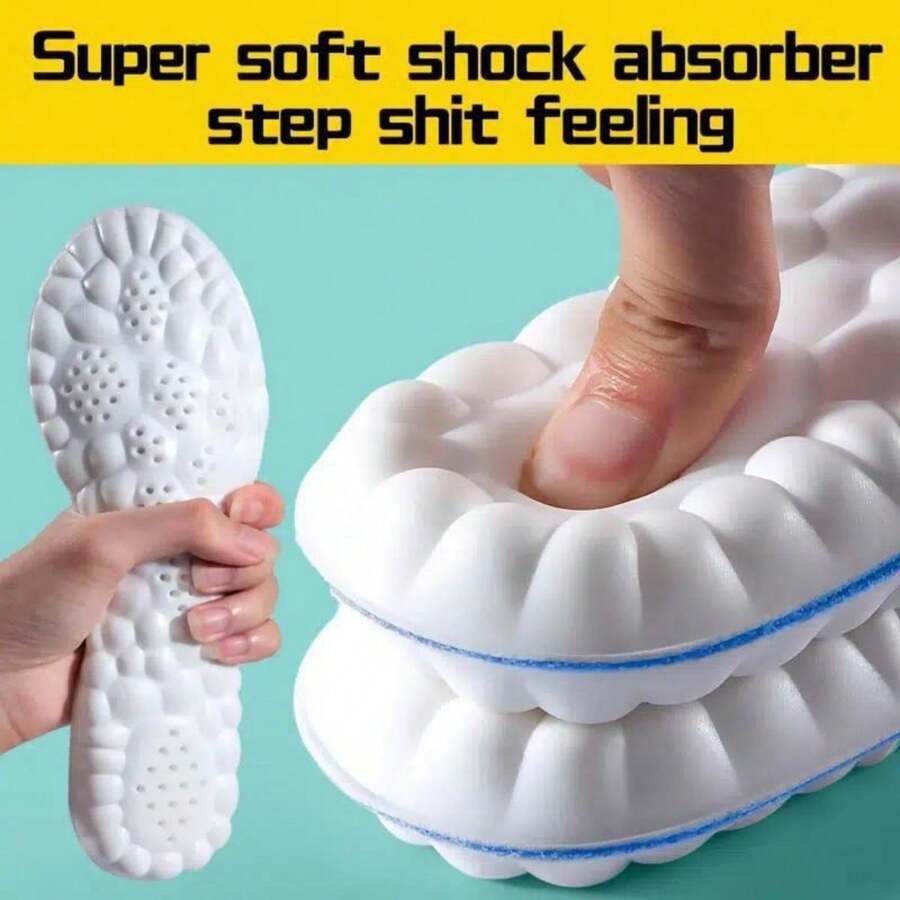1 Pair 4D Sport Insoles Super Soft High Elasticity Shoe Pads Deodorant ...