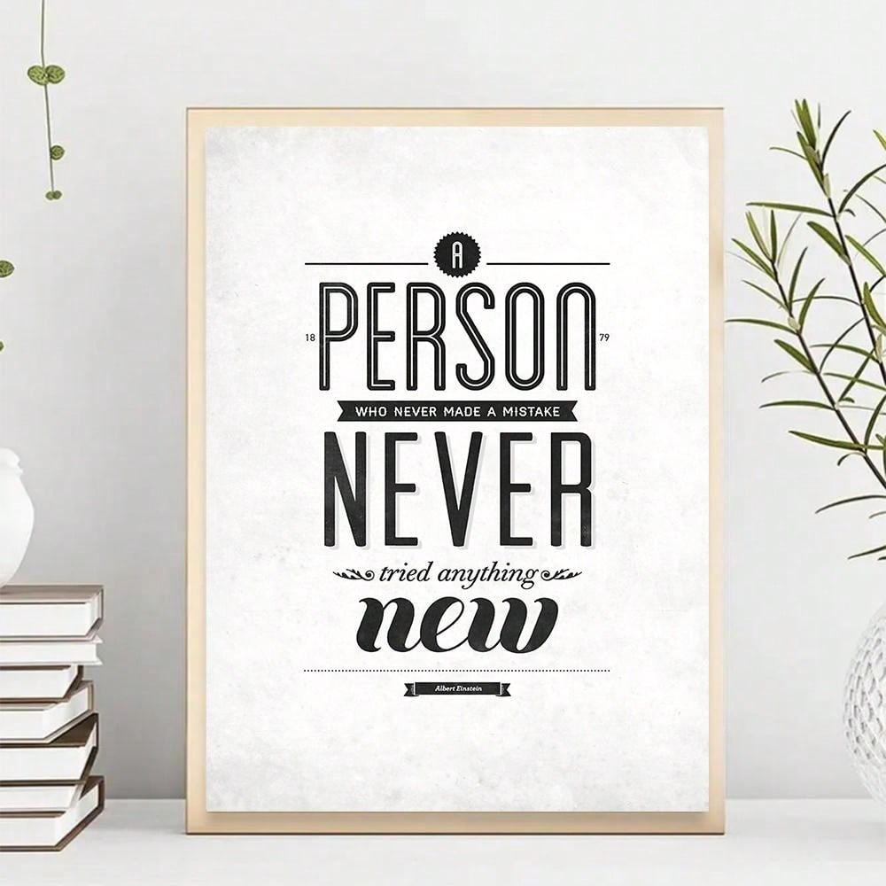 1pc, Inspirational Proverb Wall Art Canvas Painting, Words Of Self ...