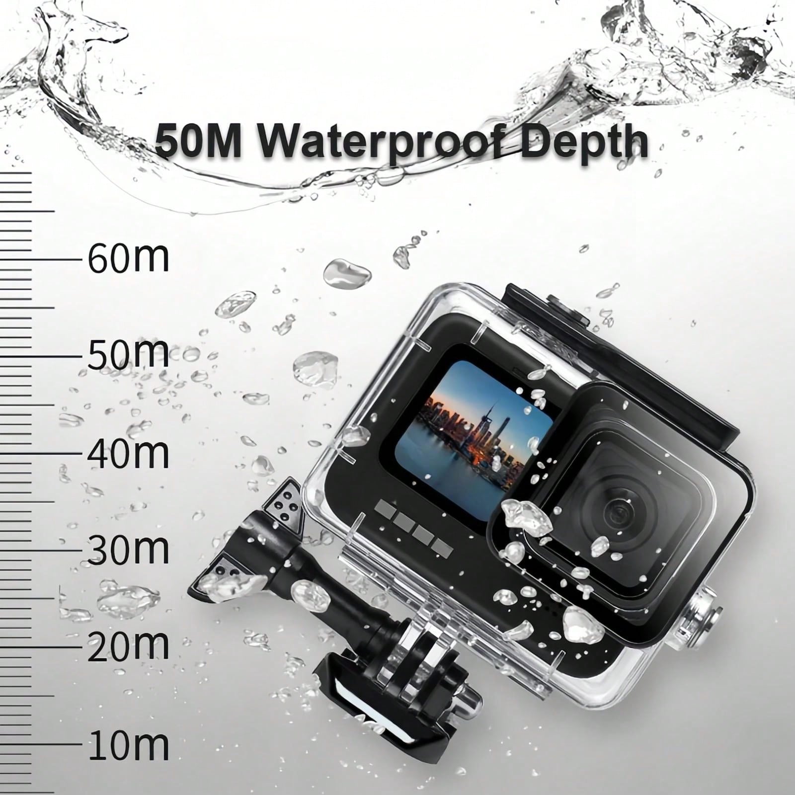 50M Waterproof Case For GoPro Hero 12 11 10 9 Black Protective Diving ...