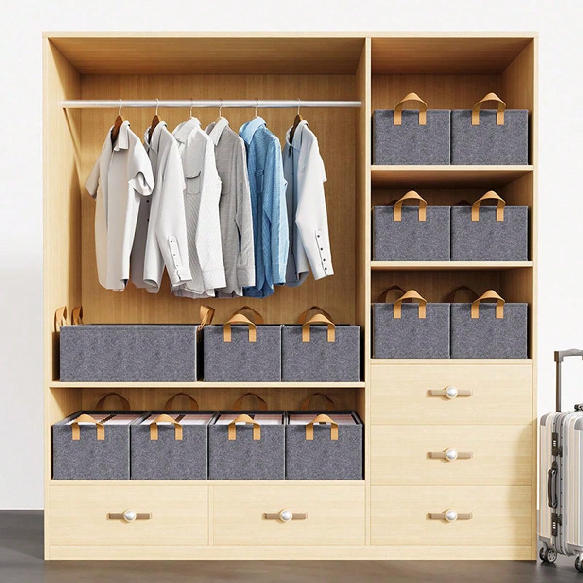 1pc Foldable Storage Box, Drawer-Type Dormitory Wardrobe Folding ...