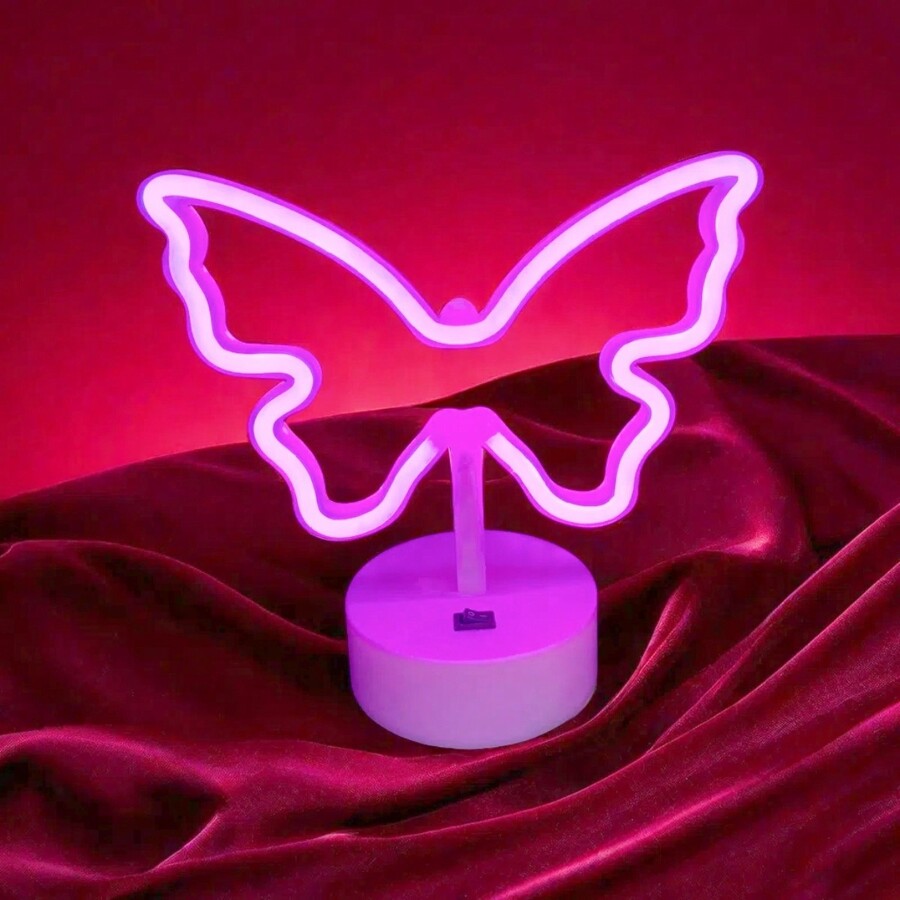 1pc Led Butterfly Neon Light, Usb Or 3 Aa Battery Powered Neon Light ...