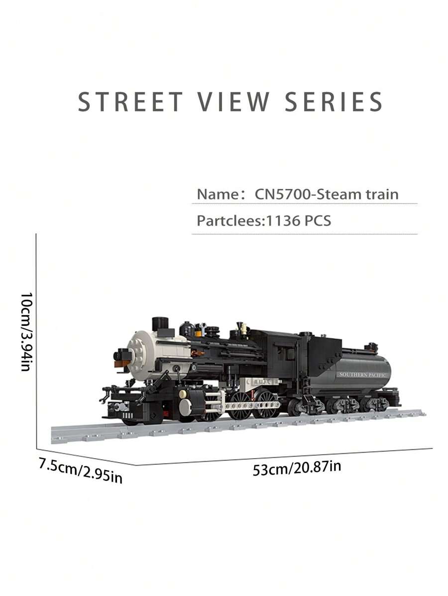 Steam Locomotive Building Block Set DIY Railway Express Self Assembly ...