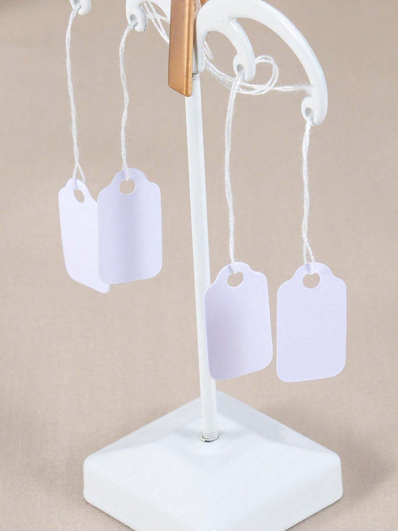 100 peças/pacote de etiquetas de preço em branco com cordões de algodão ...