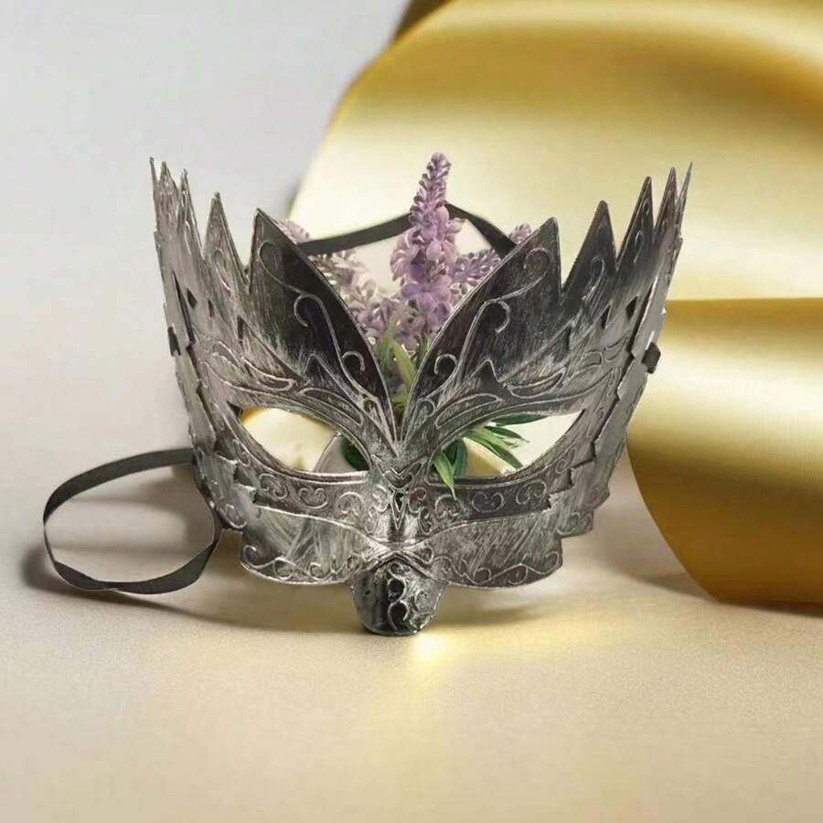1pc Festival Performance Antiqued Metal Masquerade Mask For Men With ...