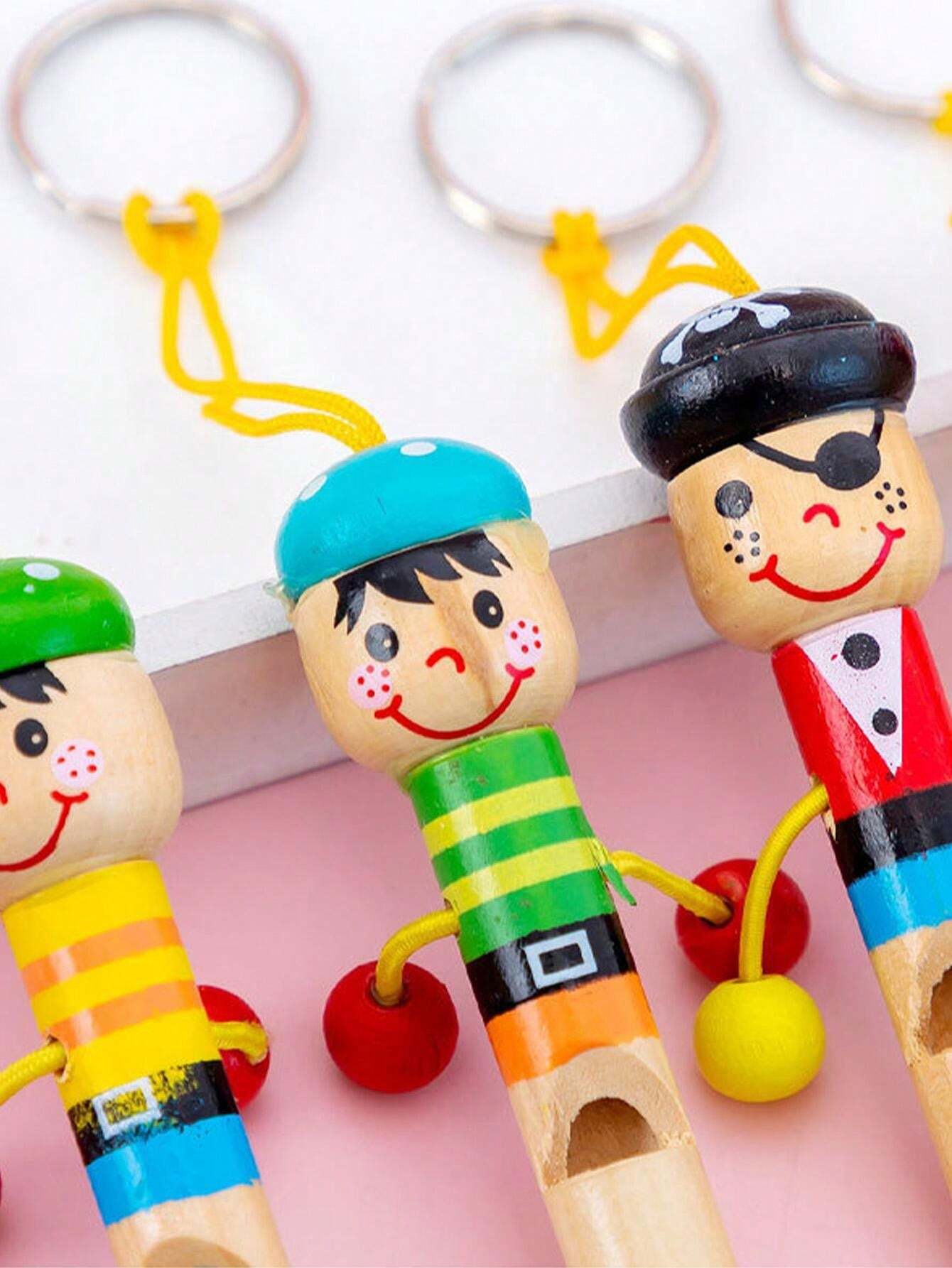 1pc Cartoon Wooden Animal Pirate Theme Whistle Toy Musical Instrument ...